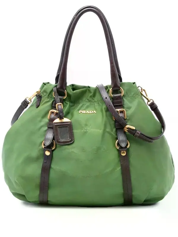 Prada Tessuto Canapa Logo Satchel