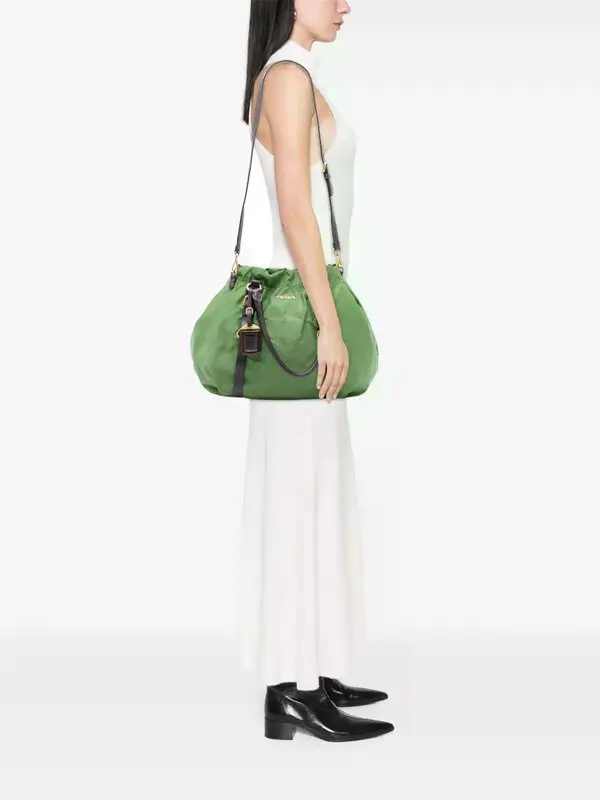 Prada Tessuto Canapa Logo Satchel