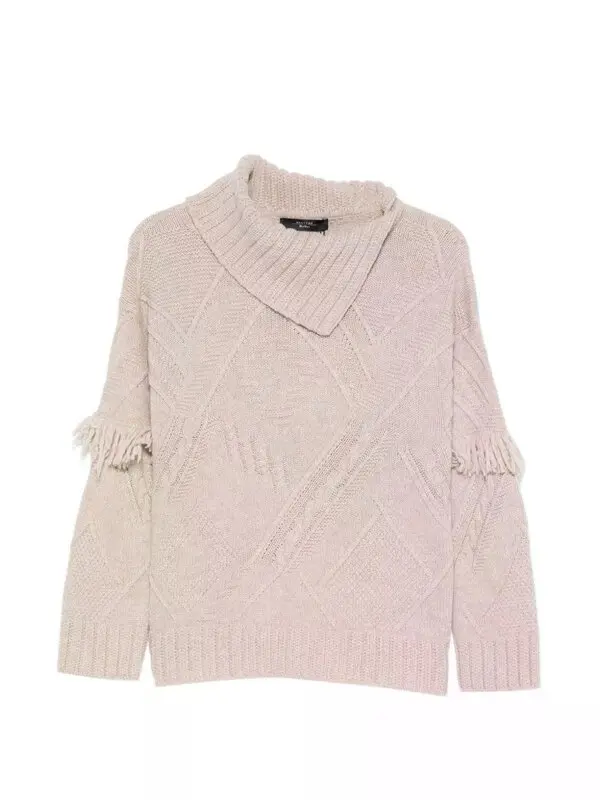 Max Mara Mastro Fringed Sweater - Neutrals