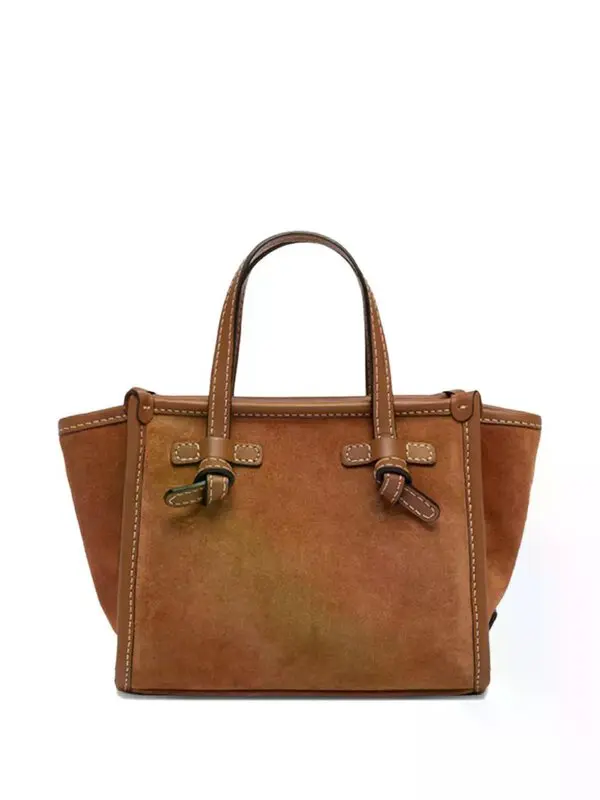 GIANNI CHIARINI Miss Marcella Suede Tote Bag - Brown