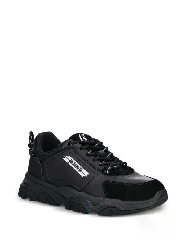 Just Cavalli Panelled Chunky Sole Sneakers - Black