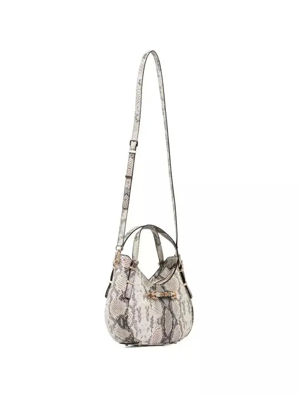 Guess Lefia Snake-print Tote Bag - Neutrals