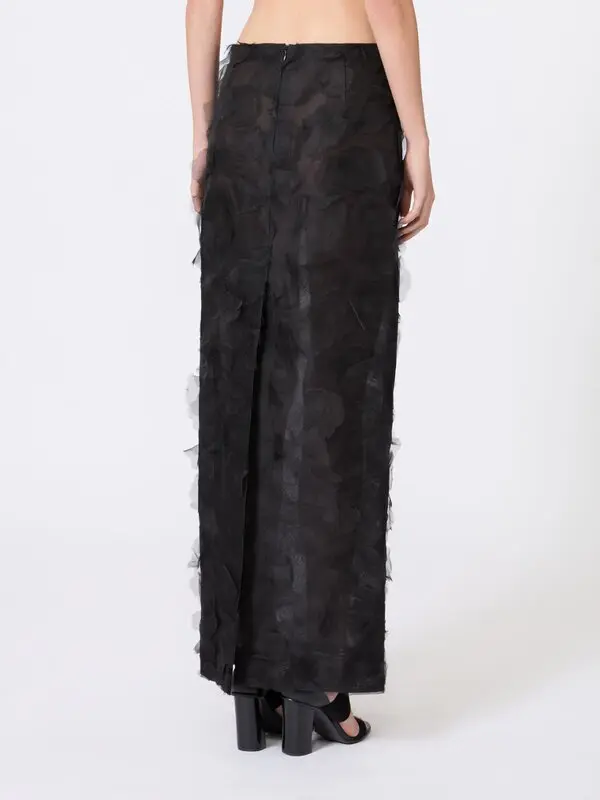 Max Mara Silk Jacquard Midi Skirt