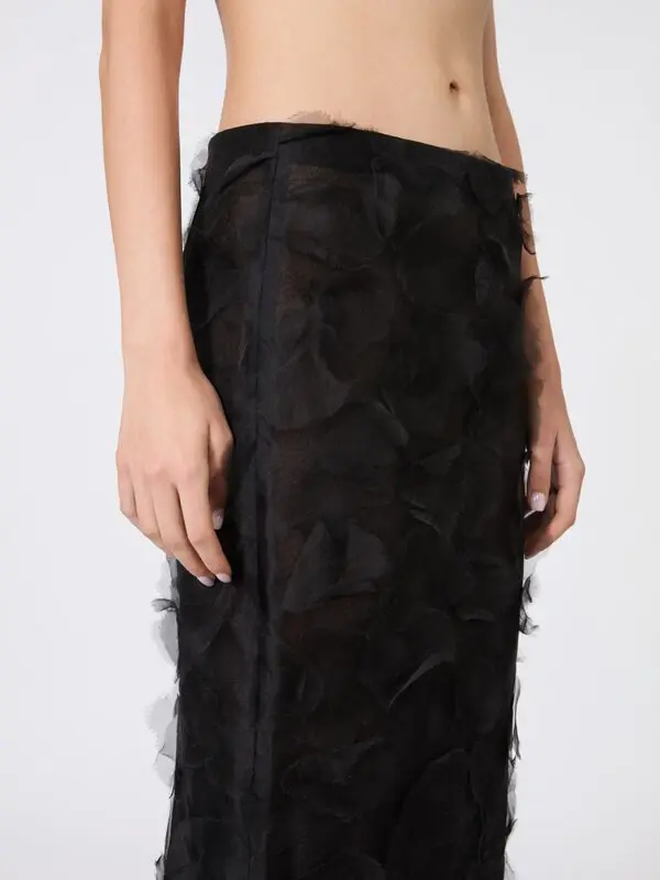 Max Mara Silk Jacquard Midi Skirt