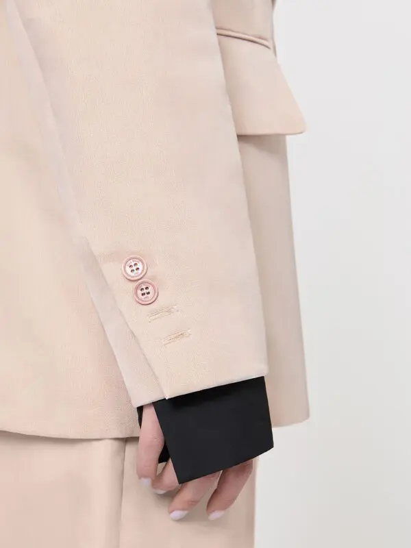 Max Mara Oversized Blazer In Organza And Linen Canvas