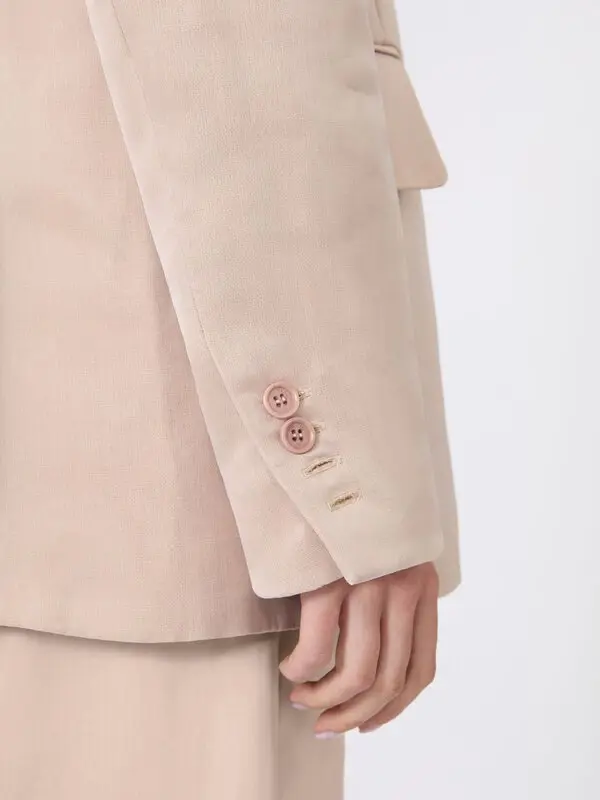Max Mara Oversized Blazer In Organza And Linen Canvas