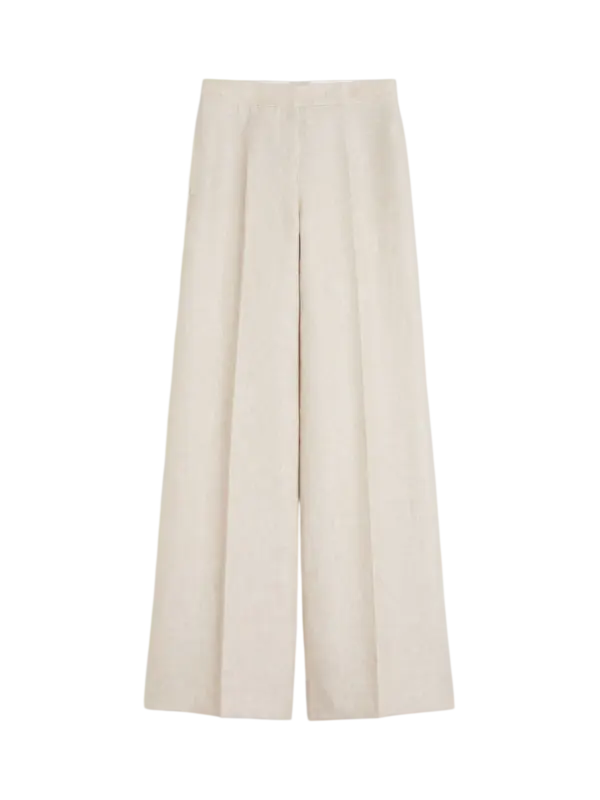 Max Mara Wide-leg Linen Trousers - Sand