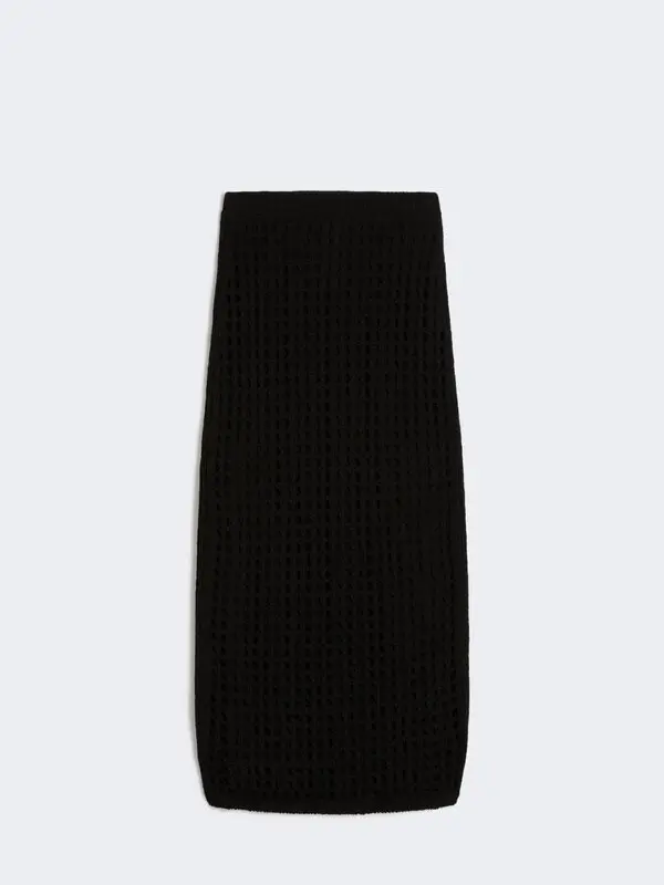 Max Mara Mesh Knit Cotton Skirt - Black