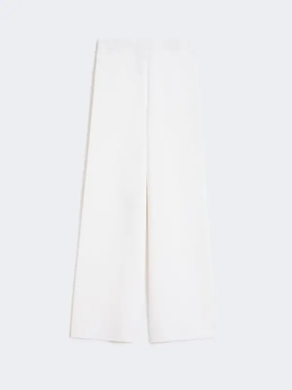 Max Mara Viscose Crêpe Yarn Trousers - Optical White