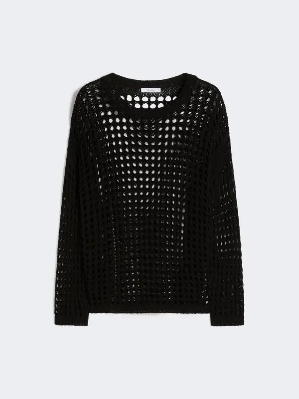Max Mara Cotton Mesh Jumper - Black