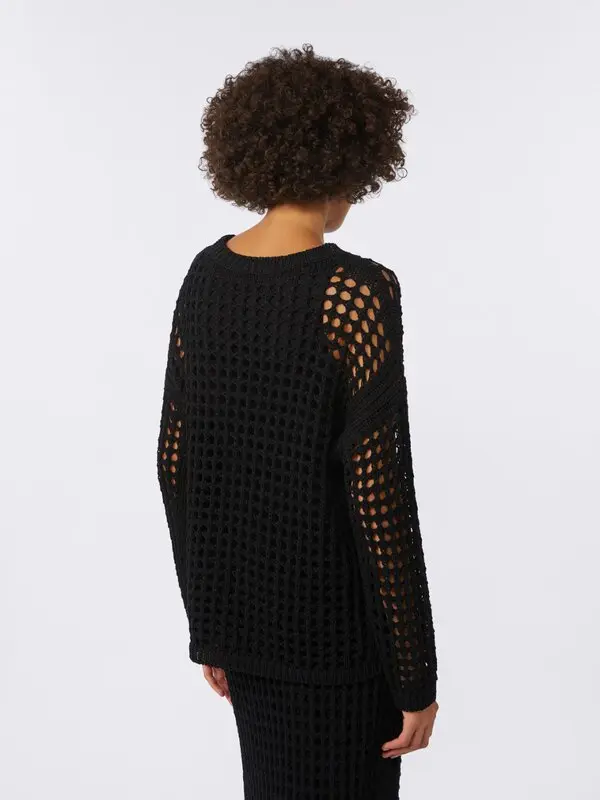 Max Mara Cotton Mesh Jumper - Black