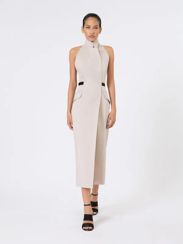 Max Mara Wool And Cotton Canvas Dress