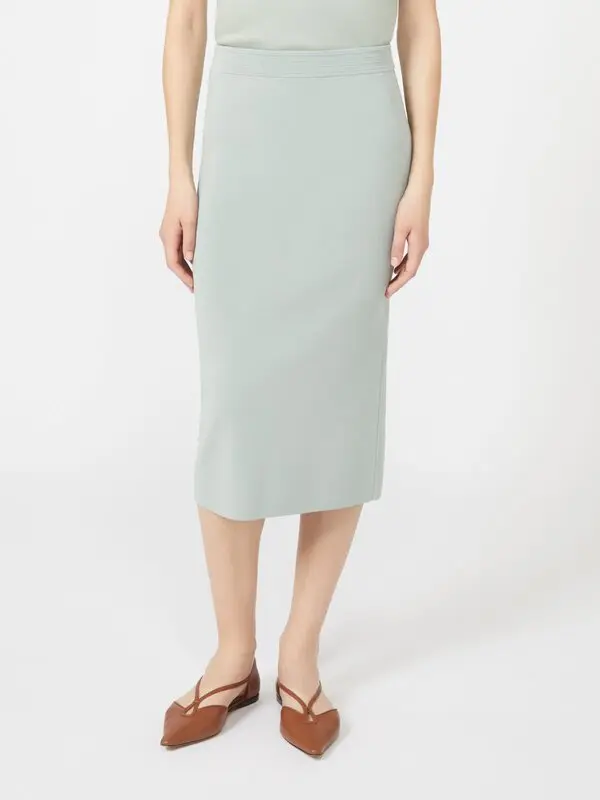 Max Mara Stretch Viscose Yarn Pencil Midi Dress