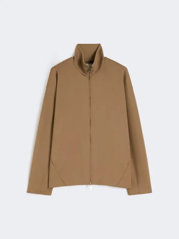 Max Mara Boxy Scuba Jersey Jacket - Brown
