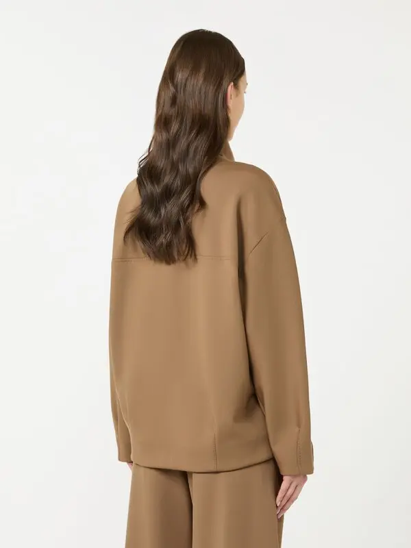 Max Mara Boxy Scuba Jersey Jacket - Brown