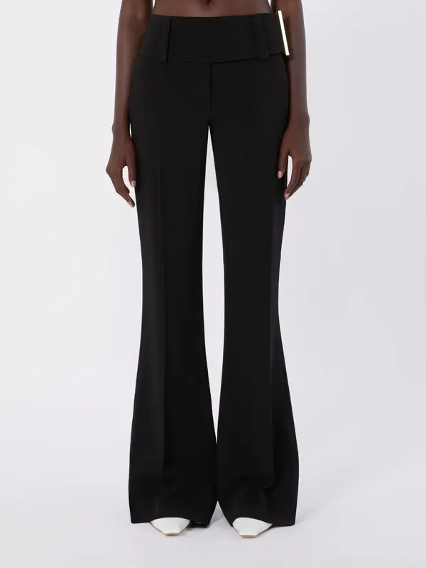 Max Mara Flared Stretch Viscose Trousers