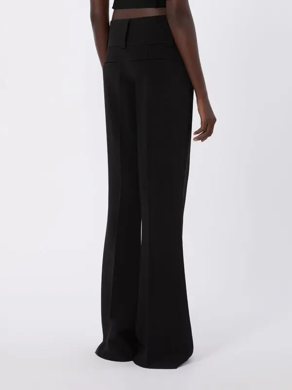 Max Mara Flared Stretch Viscose Trousers