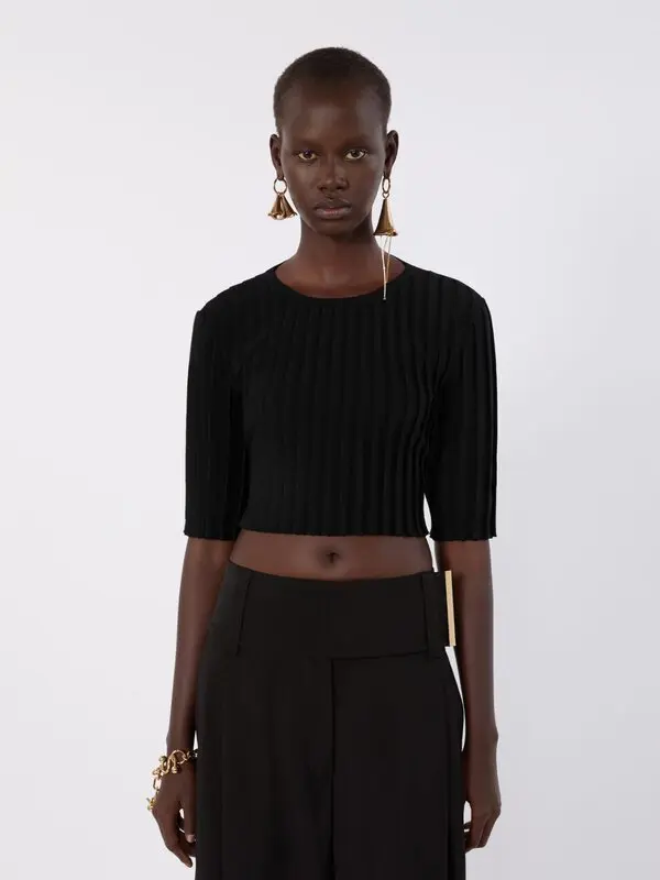 Max Mara Stretch Viscose Crop Top