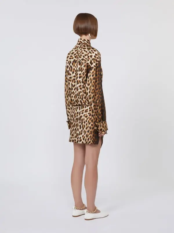 Max Mara Silk Twill Criss-cross Shirt Dress - Camel