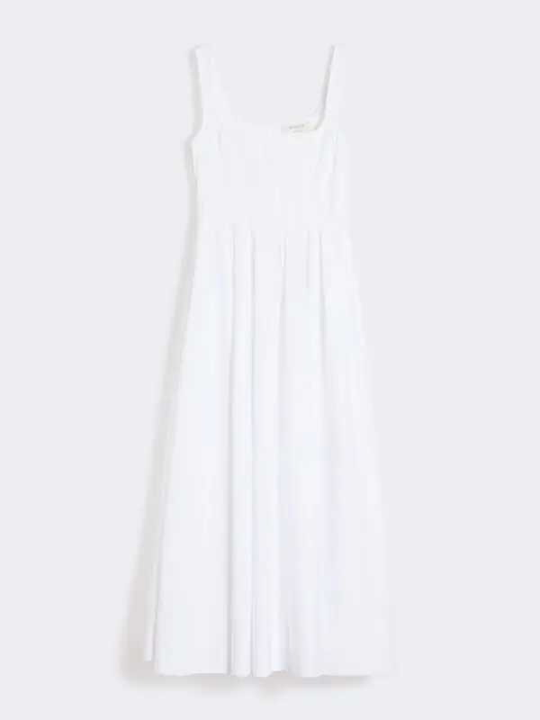 Max Mara Long Sleeveless Cotton Dress - Optical White