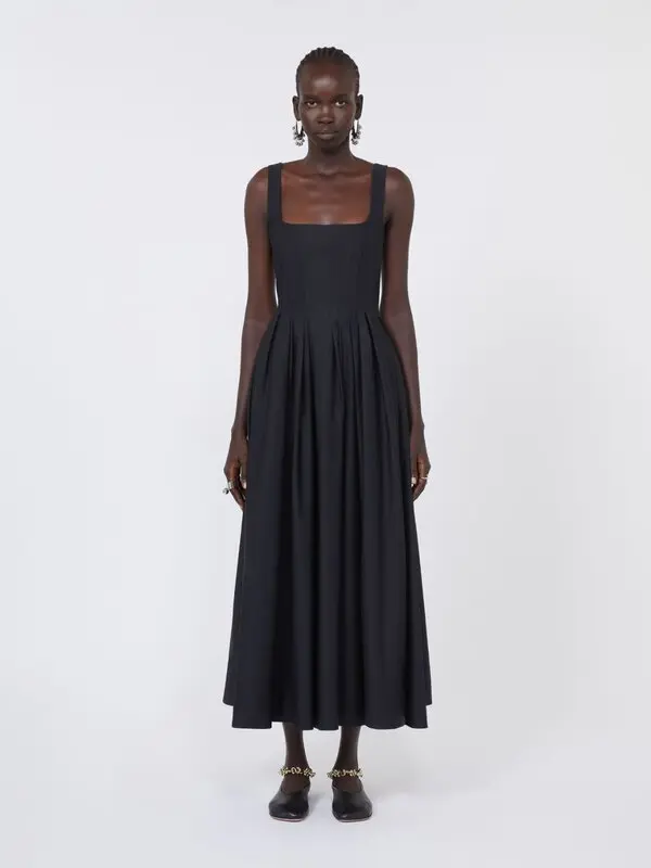 Max Mara Long Sleeveless Pure Cotton Dress