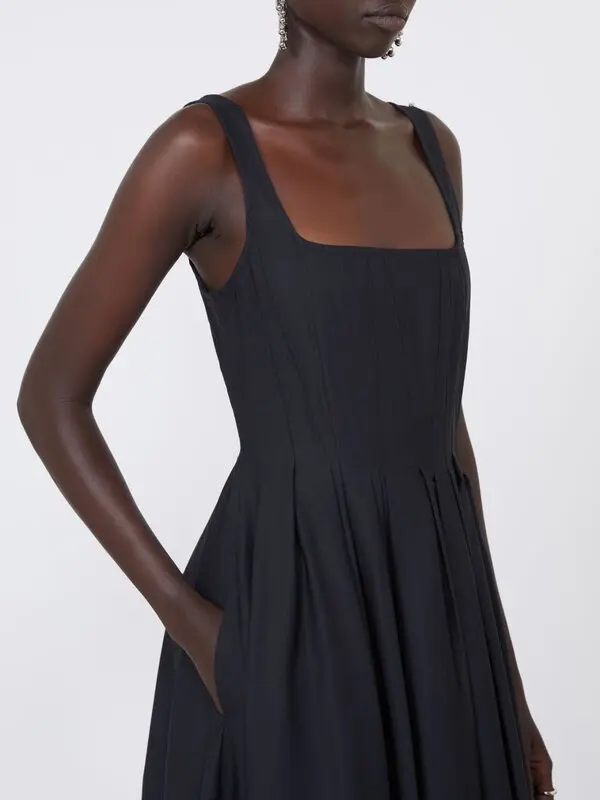 Max Mara Long Sleeveless Pure Cotton Dress