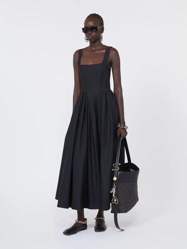 Max Mara Long Sleeveless Pure Cotton Dress