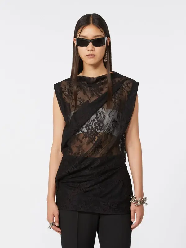Max Mara Two-tone Lace Top