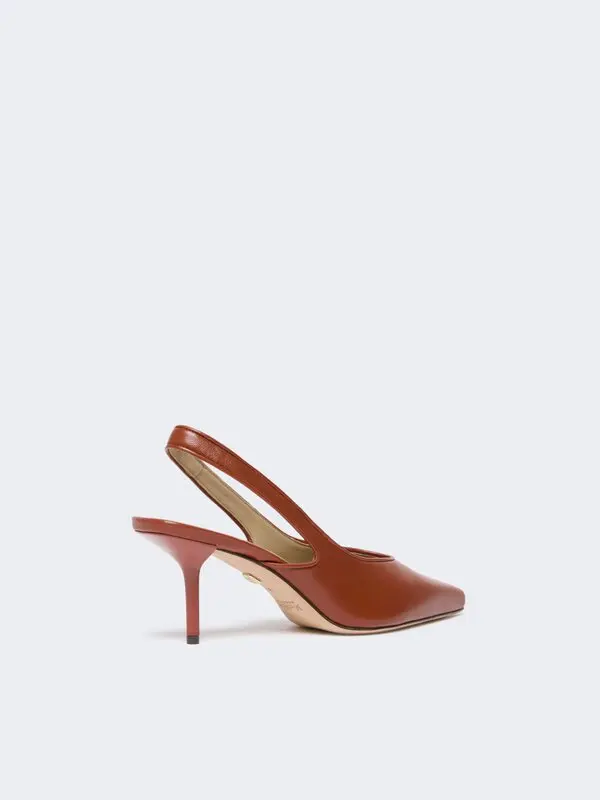 Max Mara Nappa Leather Slingbacks