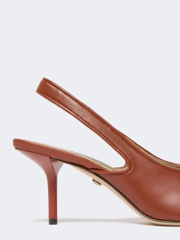 Max Mara Nappa Leather Slingbacks