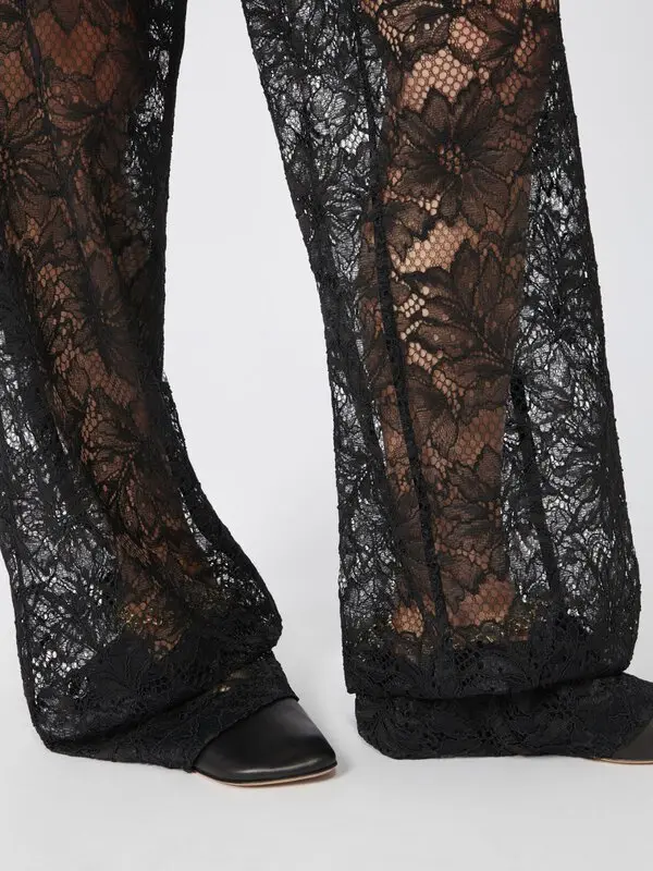 Max Mara Lace Trousers With Floral Pattern