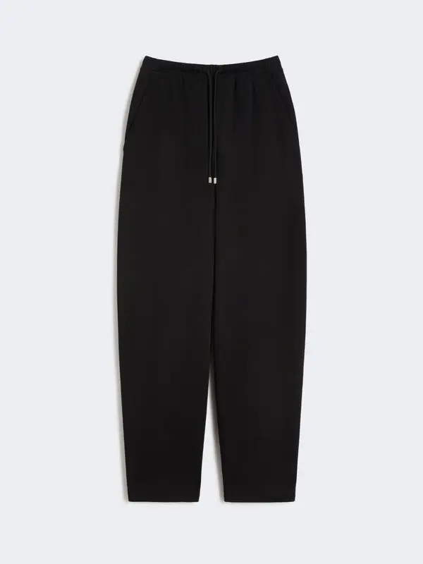 Max Mara Stretch Cotton-blend Jersey Fleece Pants