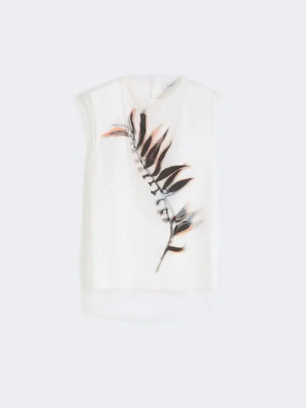 Max Mara Sleeveless Satin And Tulle Top