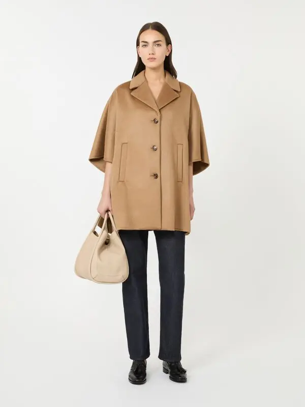 Max Mara Oversized Cashmere Broadcloth Cape