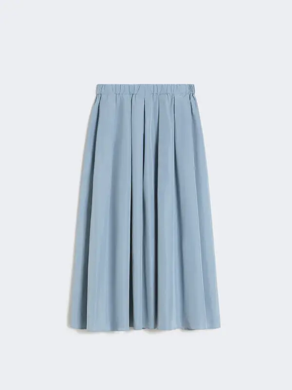 Max Mara Pleated Taffeta Long Skirt
