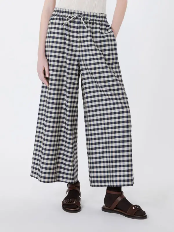 Max Mara Cotton And Ramie Batavia Trousers