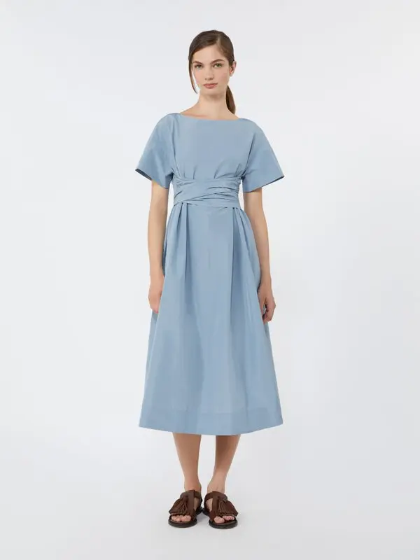 Max Mara Flared Taffeta Midi Dress