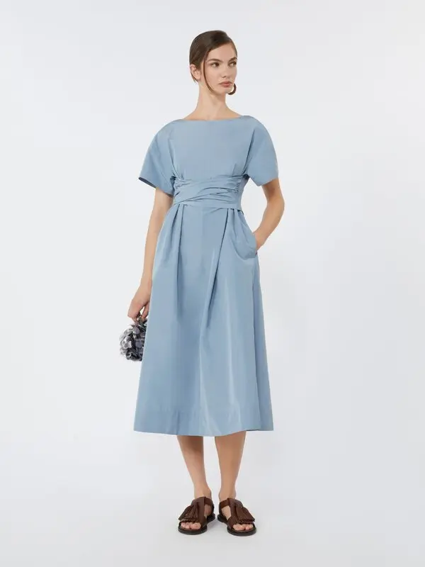 Max Mara Flared Taffeta Midi Dress