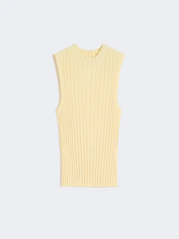 Max Mara Stretch Viscose Yarn Jumper - Light Yellow