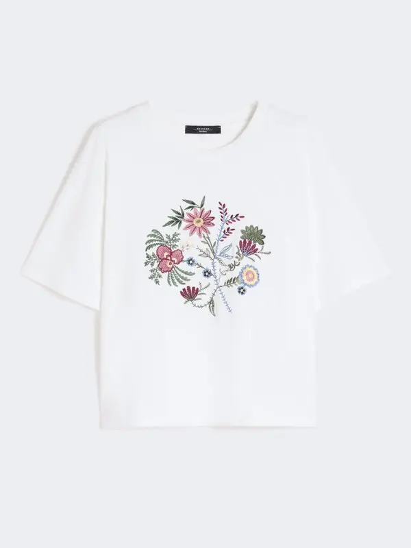 Max Mara Printed Cotton Jersey T-shirt - White