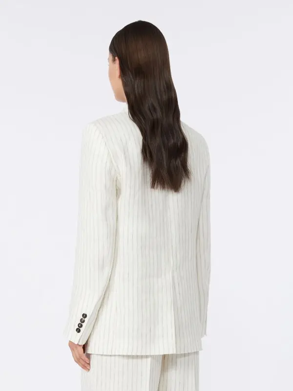 Max Mara Pinstripe Linen Blazer