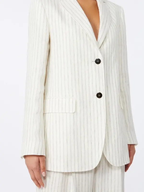 Max Mara Pinstripe Linen Blazer