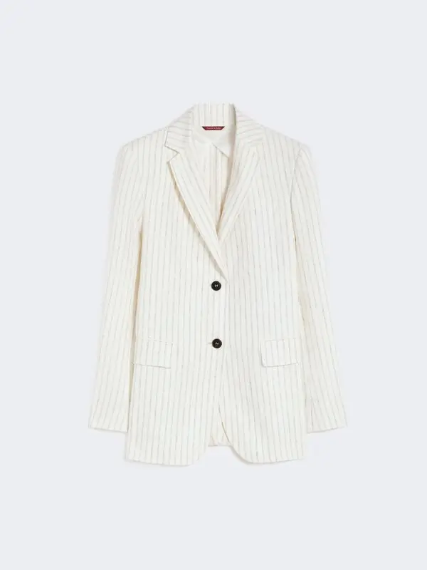 Max Mara Pinstripe Linen Blazer