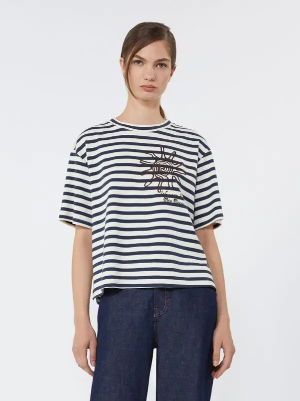 Max Mara Printed Cotton Jersey T-shirt