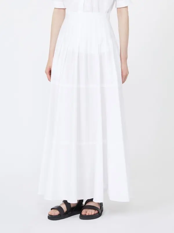 Max Mara Long Cotton Poplin Skirt