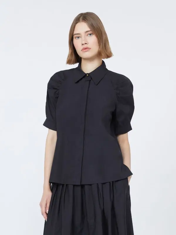 Max Mara Cotton Poplin Shirt - Black