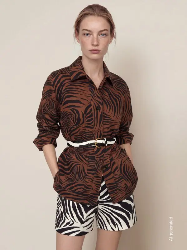 Max Mara Printed Cotton And Linen Shorts
