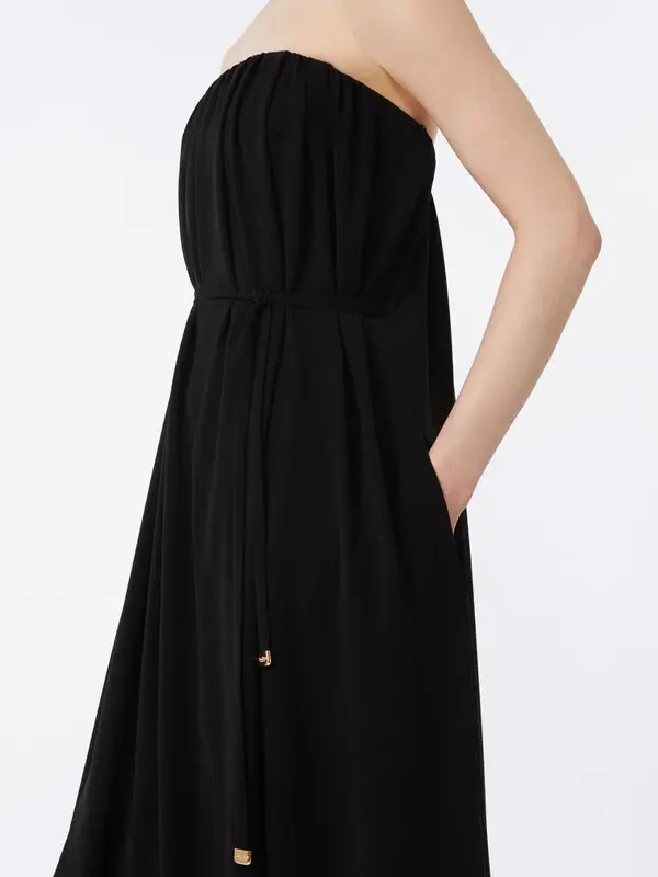 Max Mara Cady Bustier Maxi Dress - Black