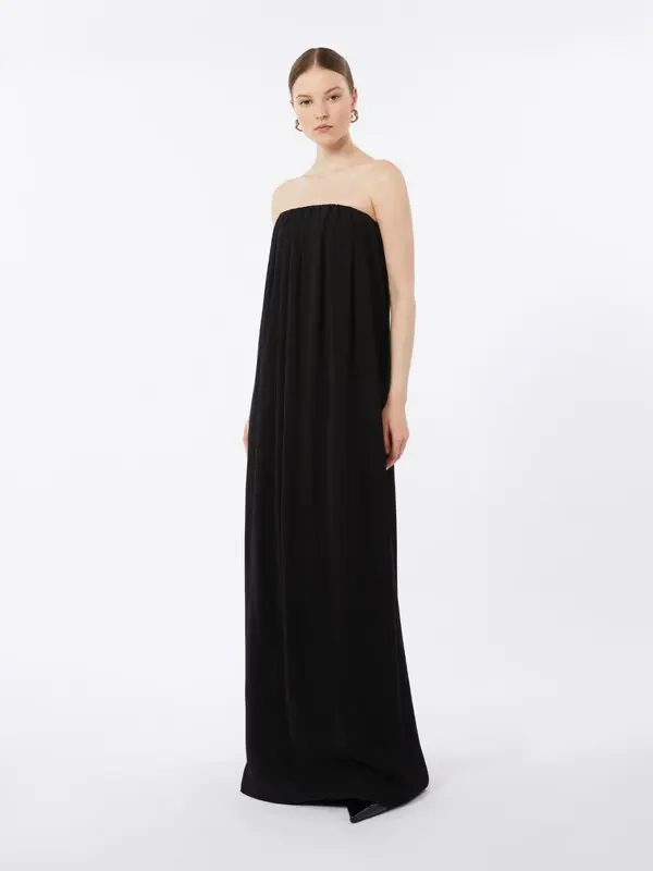 Max Mara Cady Bustier Maxi Dress - Black
