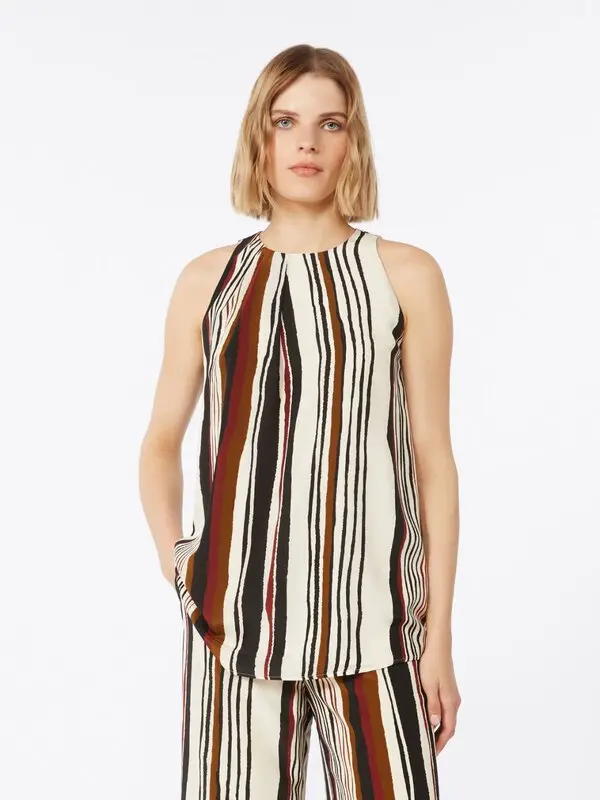 Max Mara Printed Silk Crêpe De Chine Top